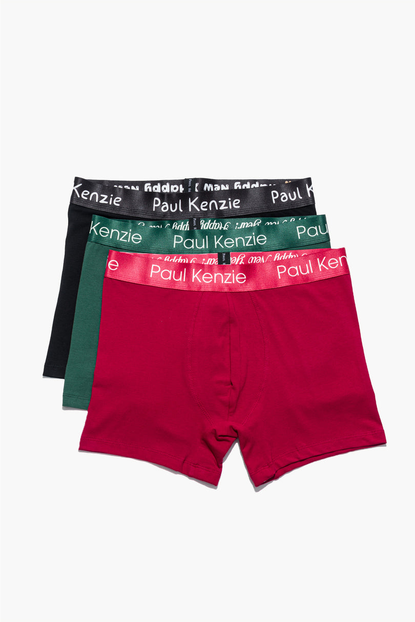 Christmas Collection - 3'lü Erkek Boxer - Holly – Paul Kenzie
